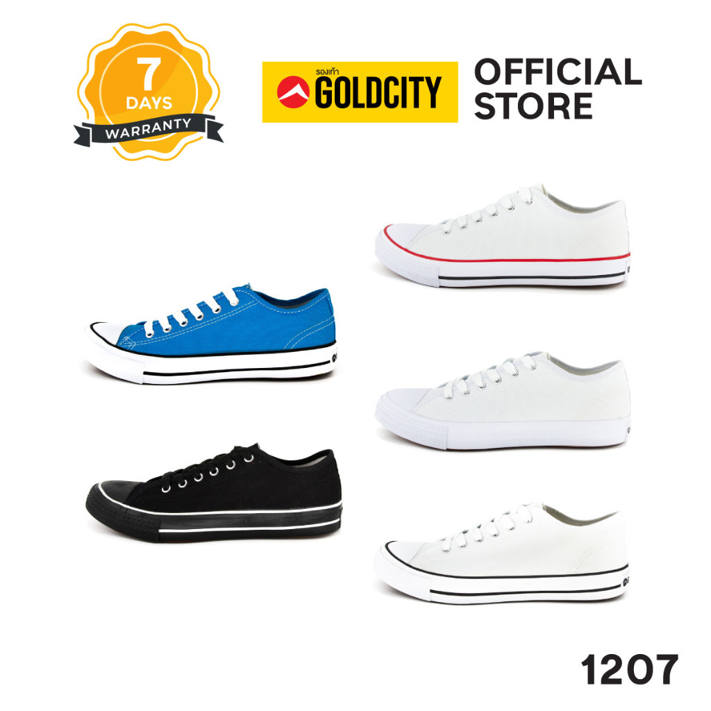 GOLDCITY รองเท้าผ้าใบ แฟชั่น แบบผูกเชือก UNISEX ใส่สบาย น้ำหนักเบา กันลื่น (36-45) รุ่น 1207 ...