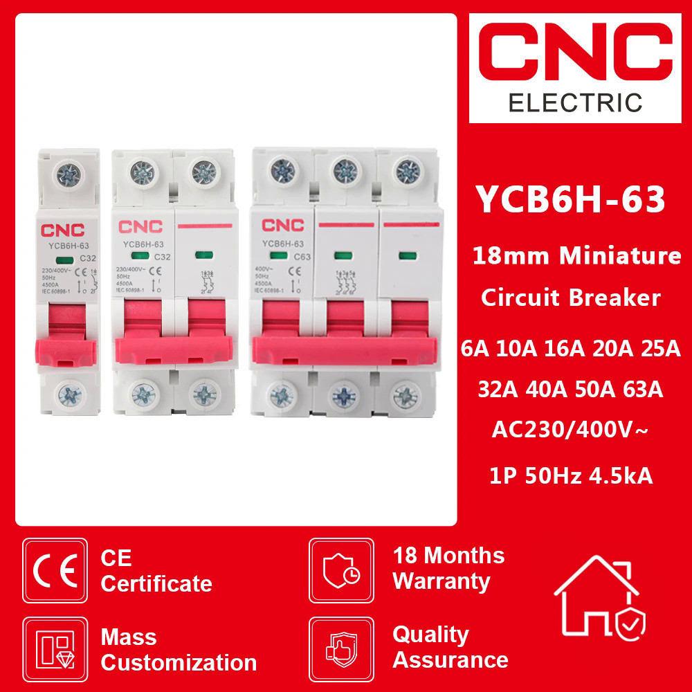 CNC 1P/2P/3P Miniature Circuit Breaker MCB Din Rail Mount Breaking ความ ...