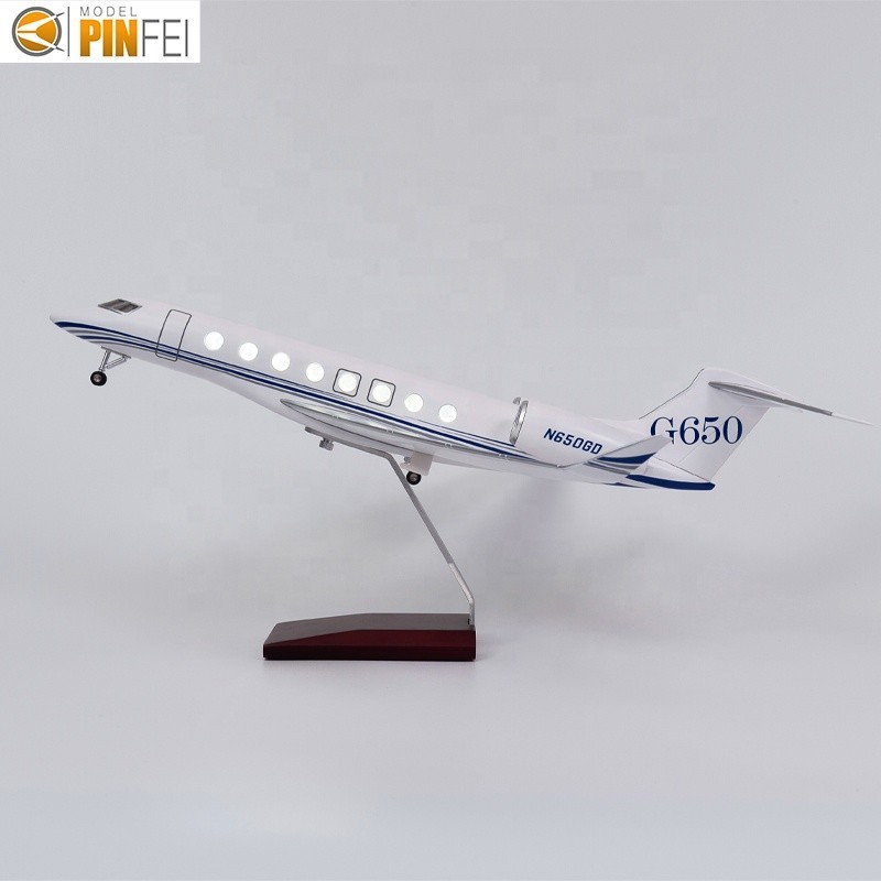 LED Airplane Model Business Jet 1/75 Scale Gulfstream G650 Prototype ...