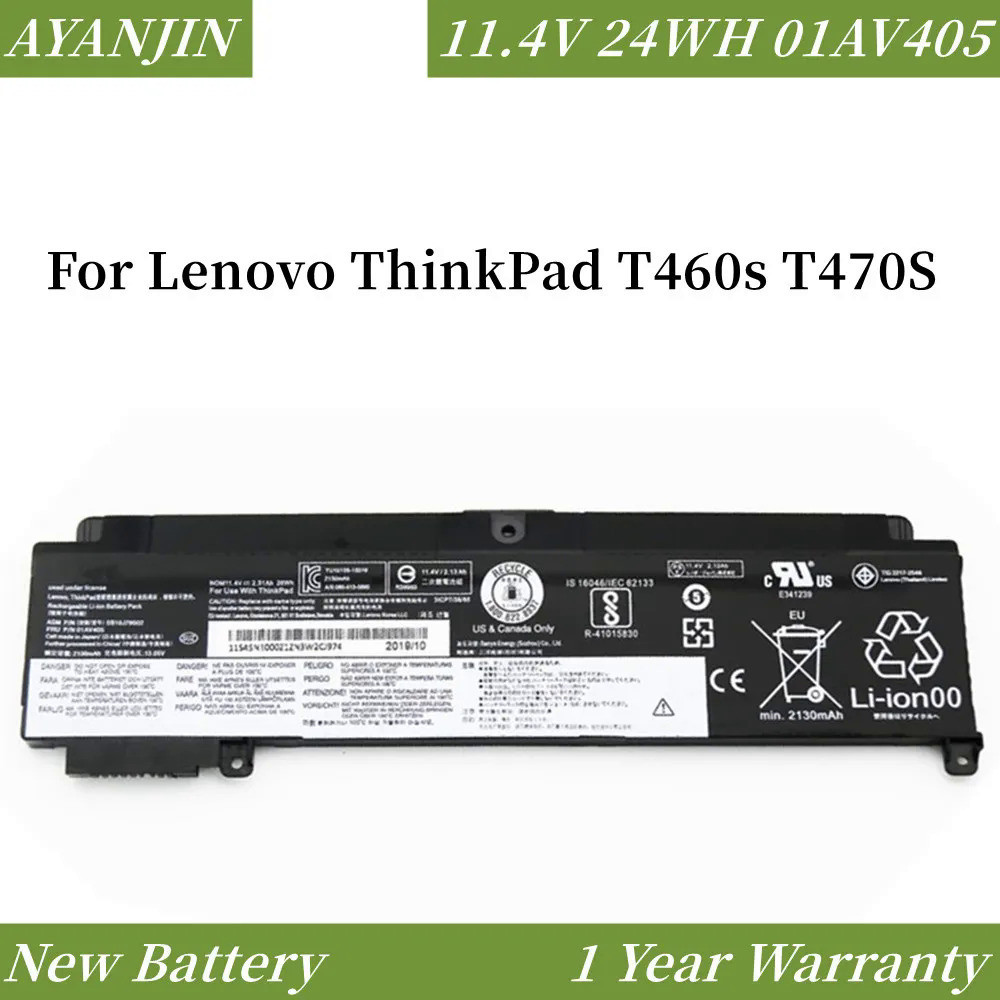 T460S T470S Laptop Battery For Lenovo ThinkPad Replace 24WH 01AV405 ...