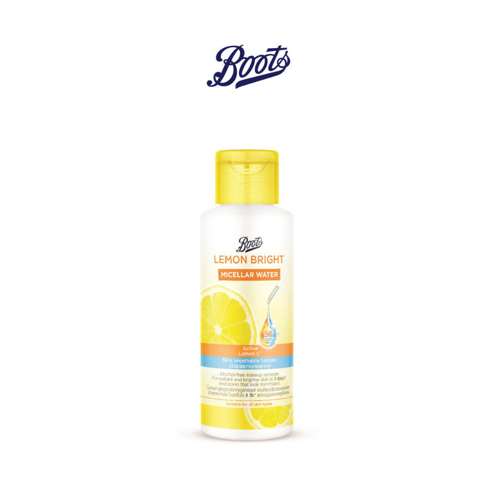 BOOTS LEMON BRIGHT บู๊ทส์ เลมอน ไบรท์ ไมเซลล่า วอเตอร์ 100 มล. | Shopee ...