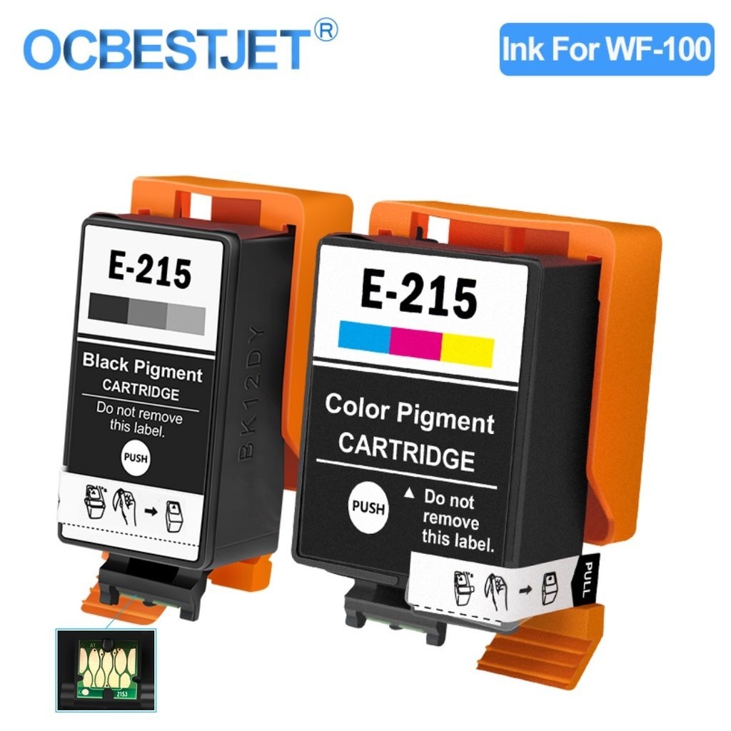 สำหรับ Epson 215 E-215 T215ตลับหมึกสำหรับ Workforce WF-100 WF100 Inkjet ...