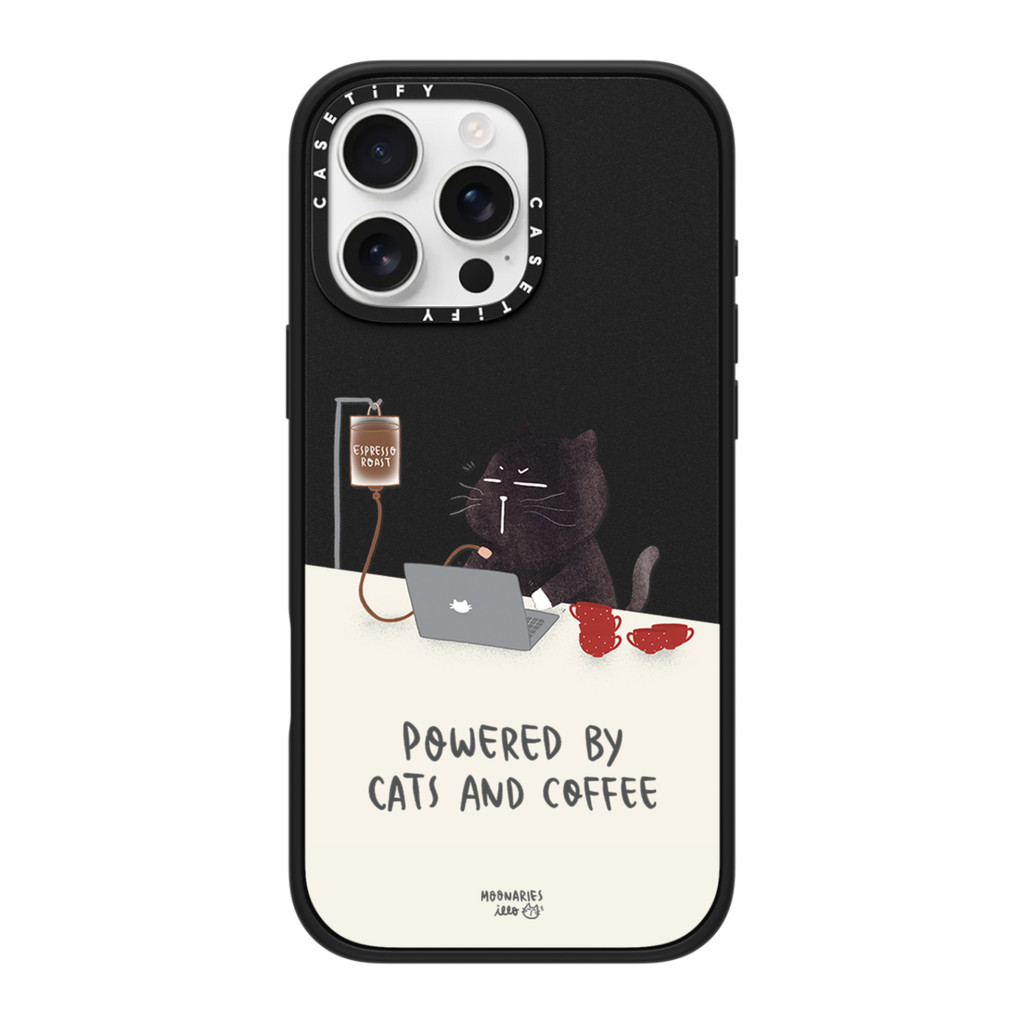 CASETiFY | Powered by cats and coffee by Moonaries illo #เคสกันกระแทก ...