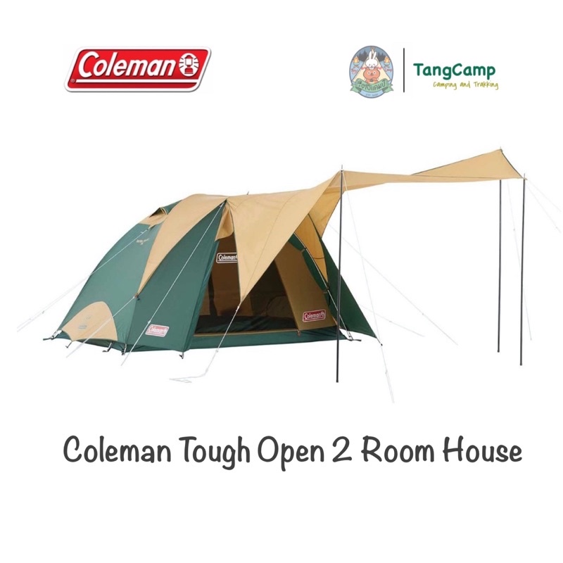 Coleman Tough Open 2 Room House เต้นท์ครอบครัว 4 คนพร้อมทาร์ปด้านหน้า ...