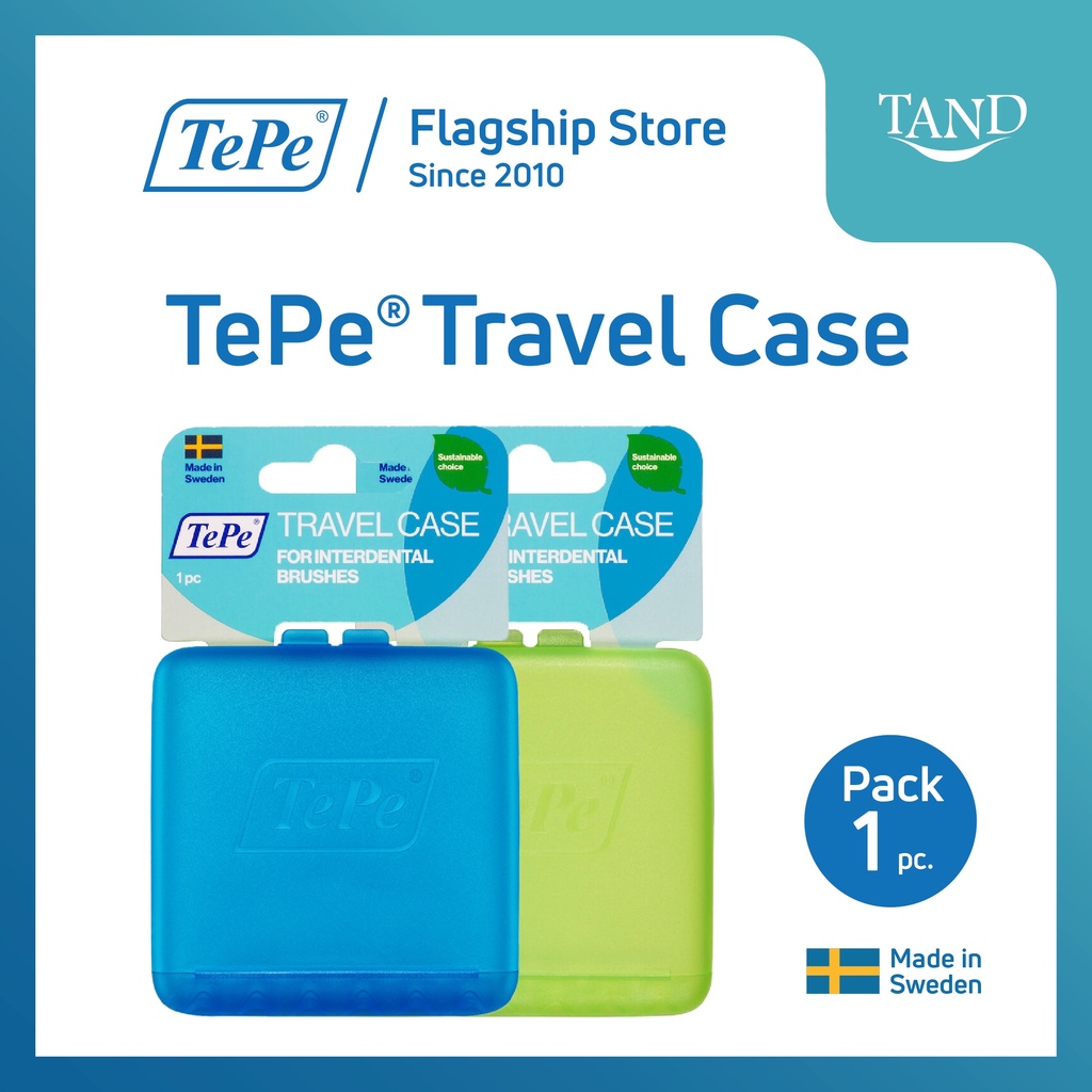 (Pack 1) TePe® Travel Case เทเป ทราเวล เคส กล่องเก็บอุปกรณ์ทำความสะอาด ...