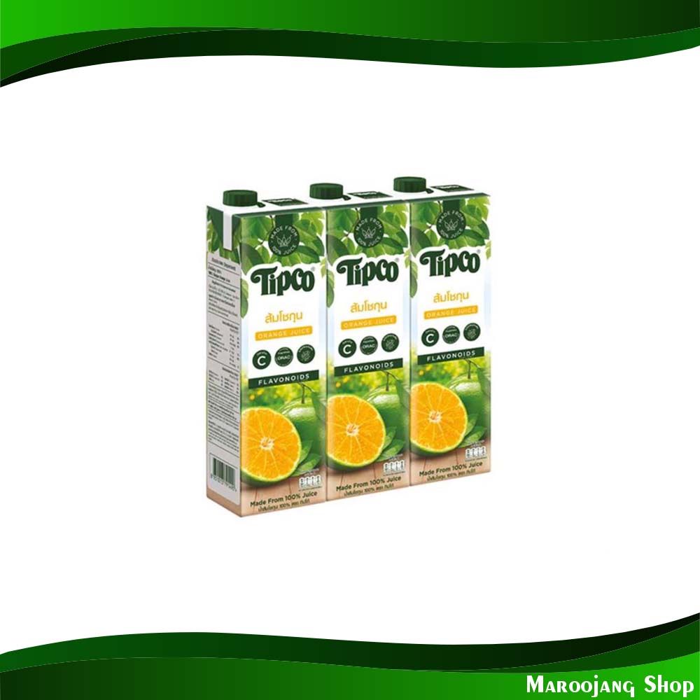 น้ำผลไม้ น้ำส้มโชกุน ทิปโก้ 1000 มล. (แพ็ค3กล่อง) Fruit Juice Shogun ...