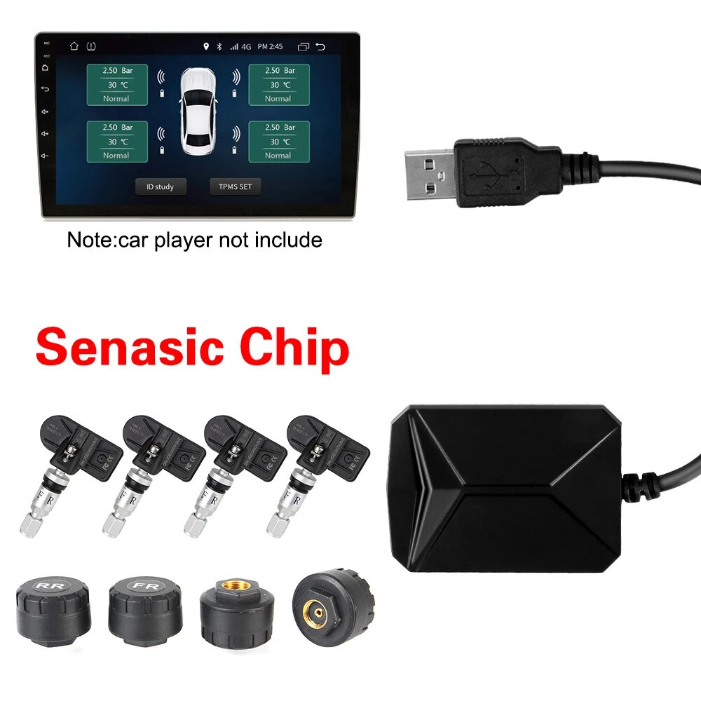 26T TPMS Android Tire Pressure Monitoring System Spare Tyre Internal ...