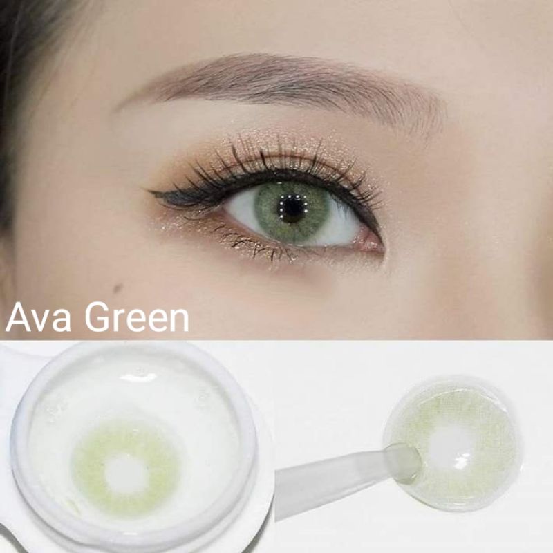 คอนแทคเลนส์ รุ่น Mini Ava สีเขียว/Green มีค่าสายตาปกติ (0.00) | Shopee ...