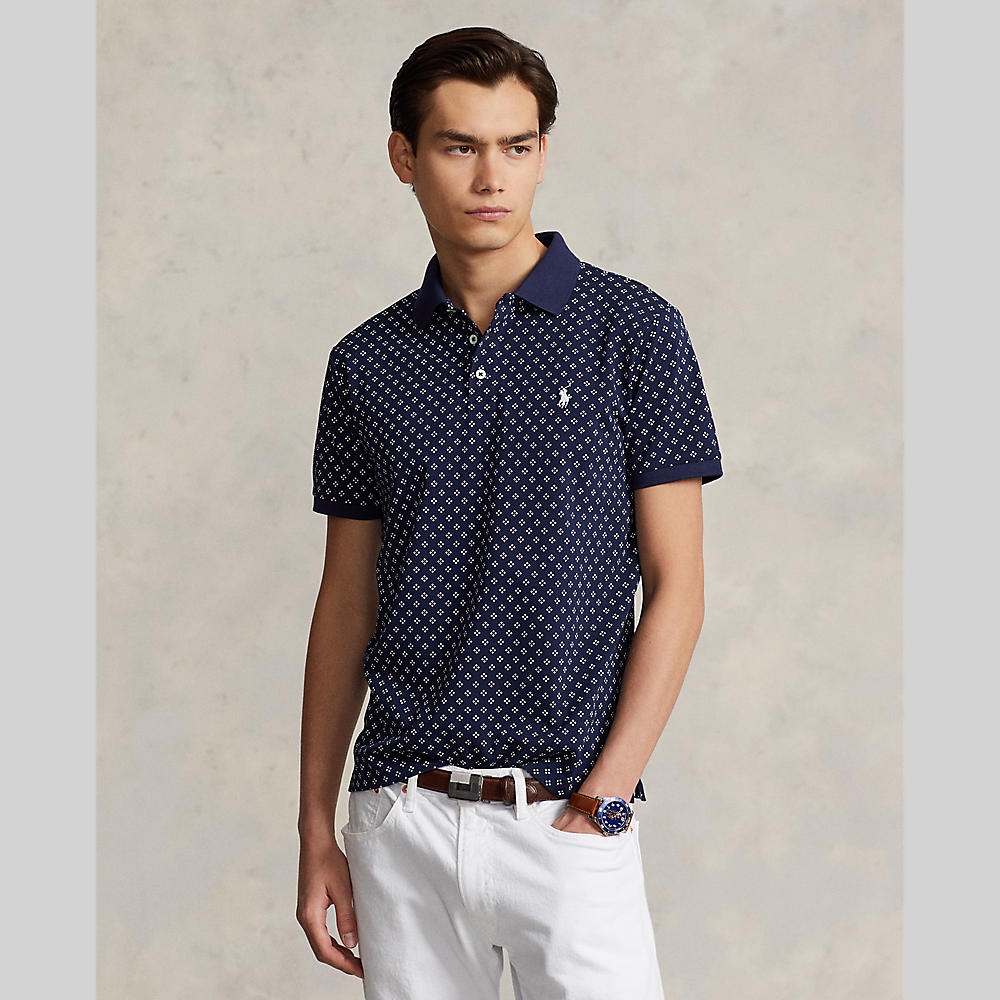 Polo Ralph Lauren เสื้อโปโลผู้ชาย Polo-Custom Slim Fit Stretch Mesh Polo Shirt รุ่น ...