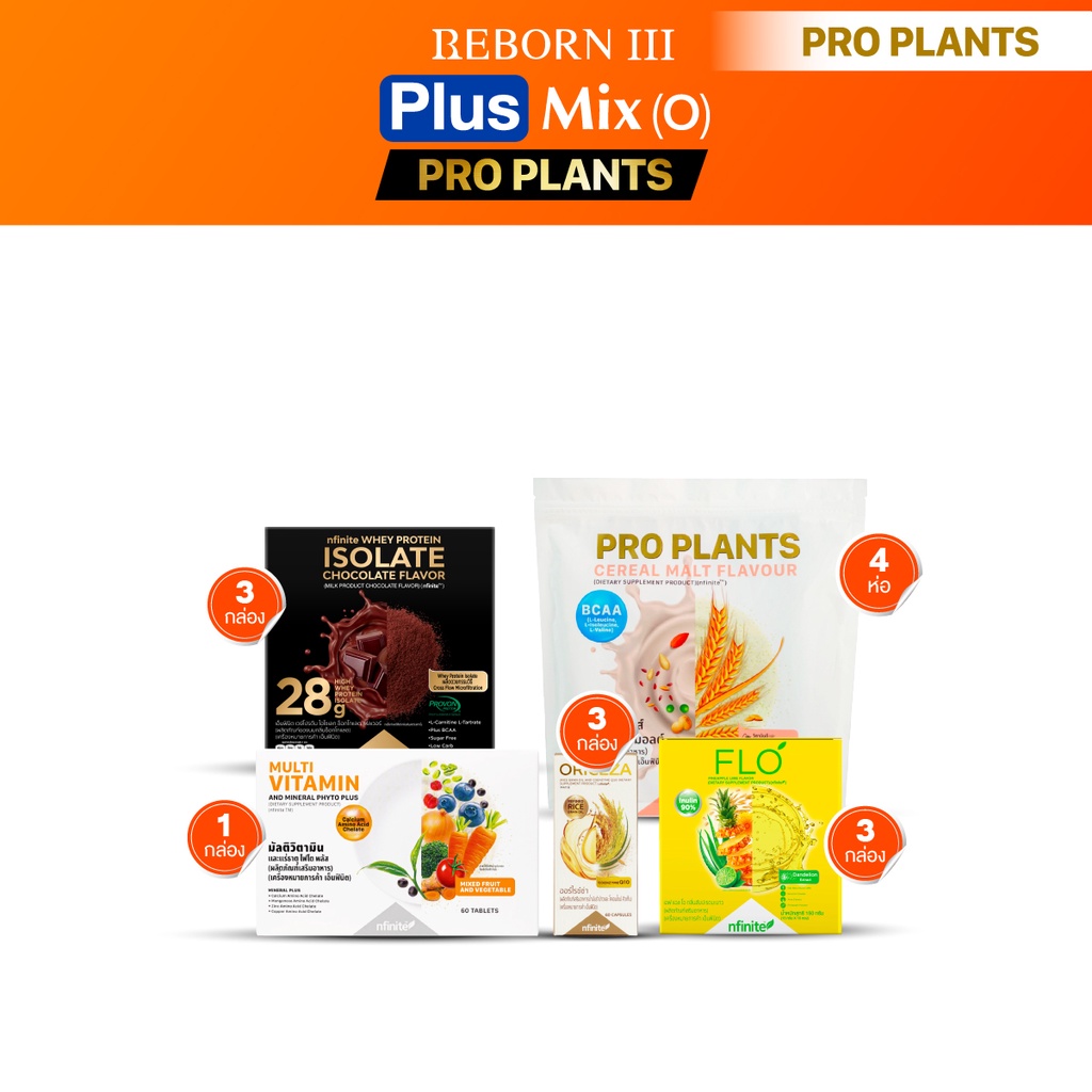 Reborn III Plus Mix (O) (PRO PLANTS CEREAL MALT ) HealthyMe Shop | Shopee Thailand