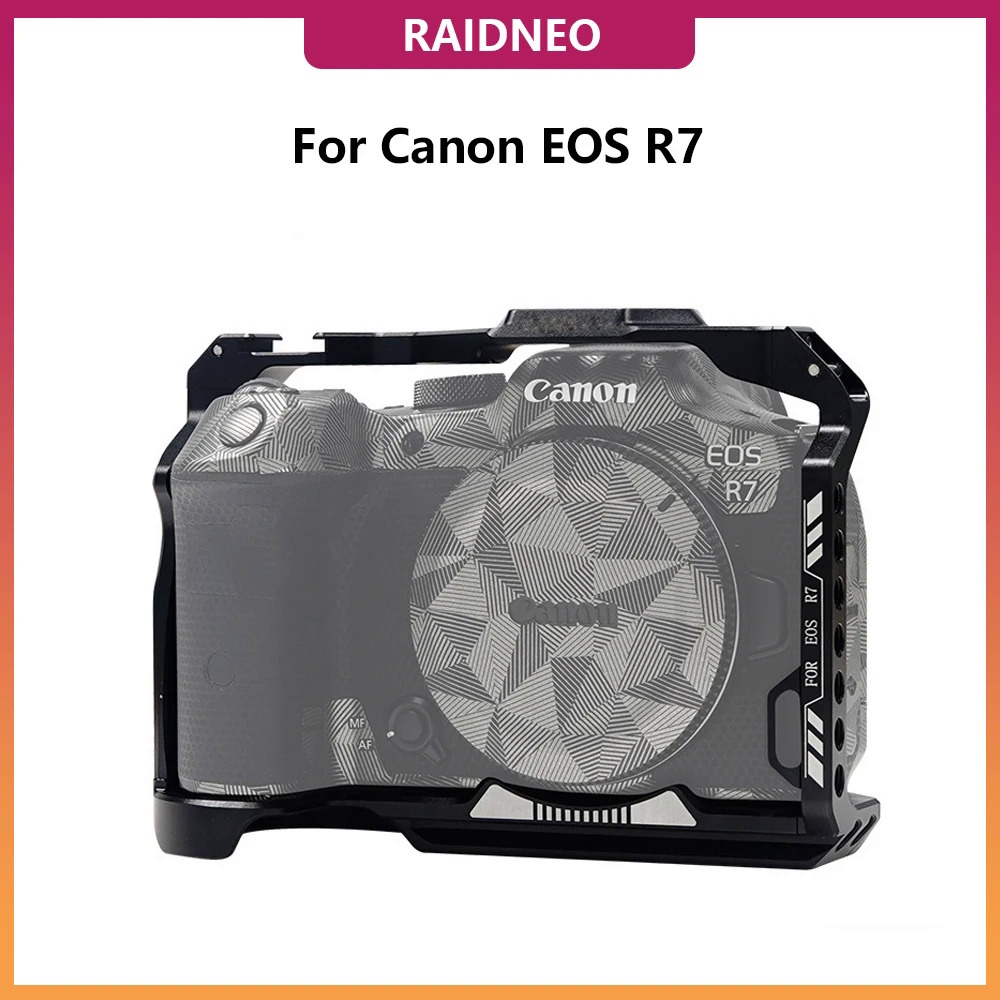 กรงกล้อง R7สำหรับ Canon EOS R7อลูมิเนียมอัลลอยด์ขยายกรอบป้องกันเคส Rig ...