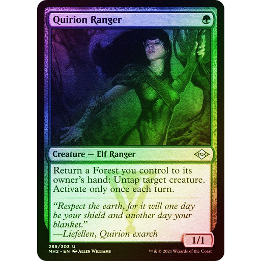 [MTG] Quirion Ranger [MH2] [GREEN] [UNCOM] [FOIL] [ENG] (การ์ดเมจิค ...