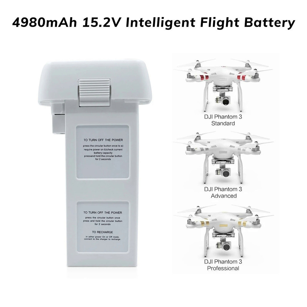 Phantom 3 Battery 15.2V 4980MAh Intelligent Flight Battery For DJI ...
