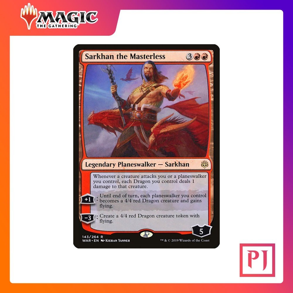 [MTG] Sarkhan the Masterless [WAR] [RED] [RARE] [NORMAL] [ENG] (การ์ดเม ...