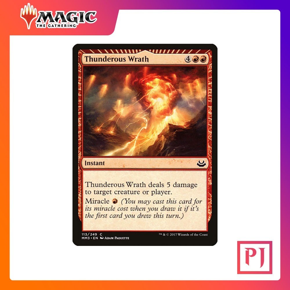 [MTG] Thunderous Wrath [MH3] [RED] [COMMON] [NORMAL] [ENG] (การ์ดเมจิค ...
