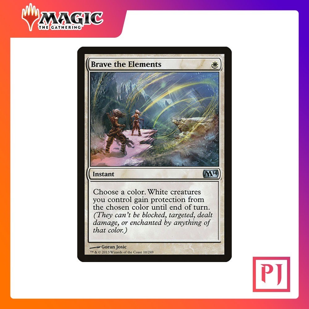 [MTG] Brave the Elements [M14] [WHITE] [UNCOM] [NORMAL] [ENG] (การ์ดเม ...