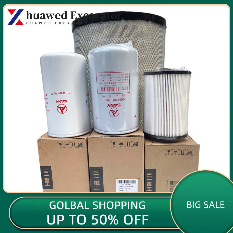 Original factory genuine sy Sany 305 engine oil, diesel air filter ...