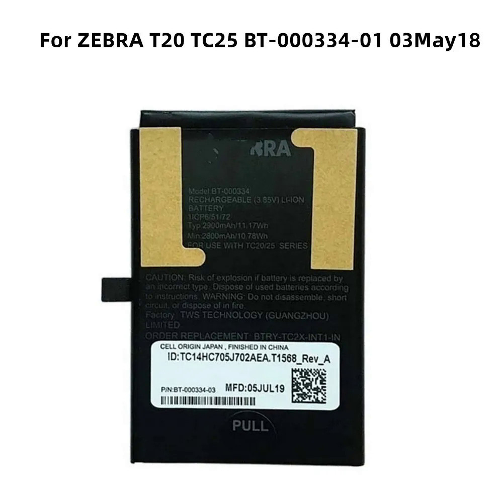 New Z EBRA TC20 TC25 BT-000334-01 03May18 Original Battery | Shopee ...