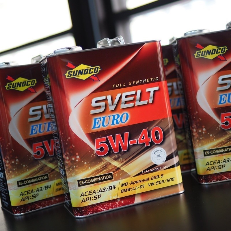 *โฉมใหม่ล่าสุด 2024 Sunoco Svelt Euro 5W-40 ขนาด 4 ลิตร | Shopee Thailand