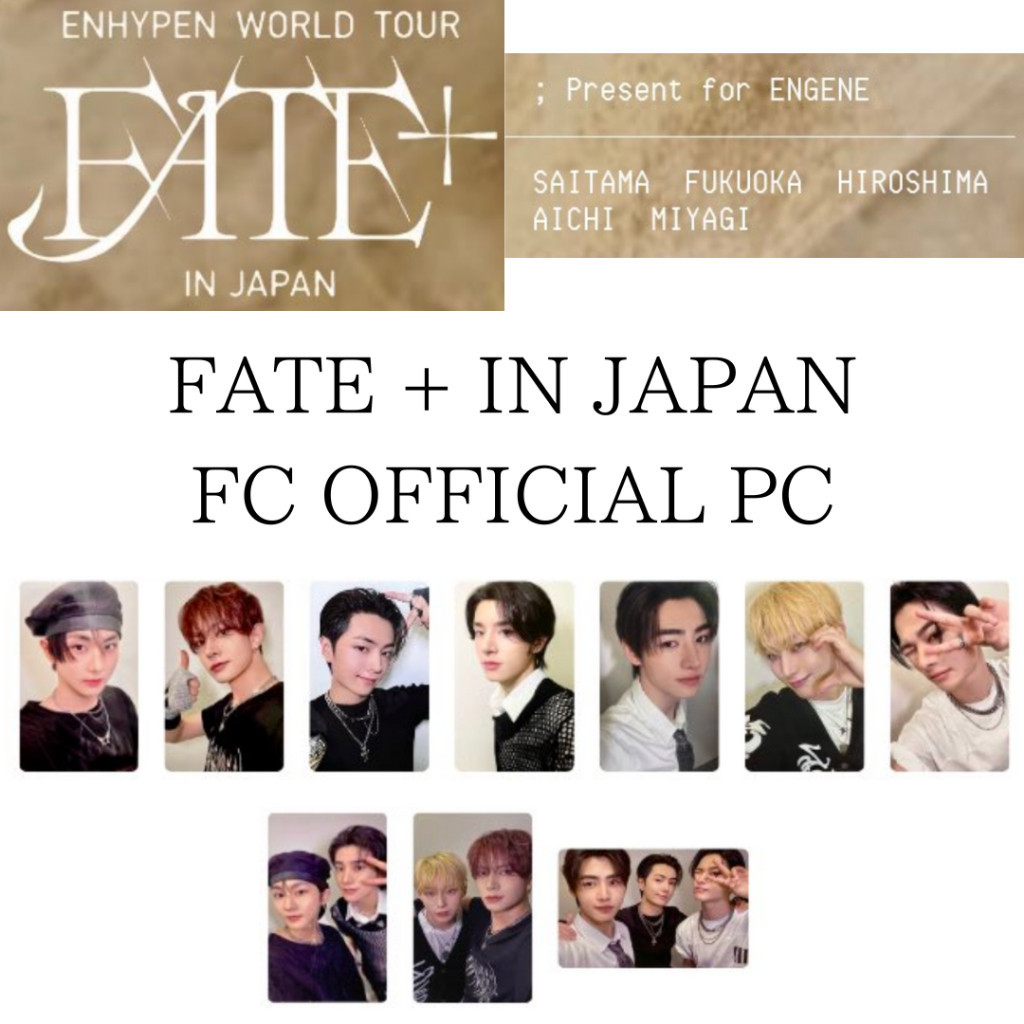 Enhypen WORLD TOUR FATE PLUS IN JAPAN FC ENGENE ZONE การ ์ ดภาพถ ่ ายอย ...