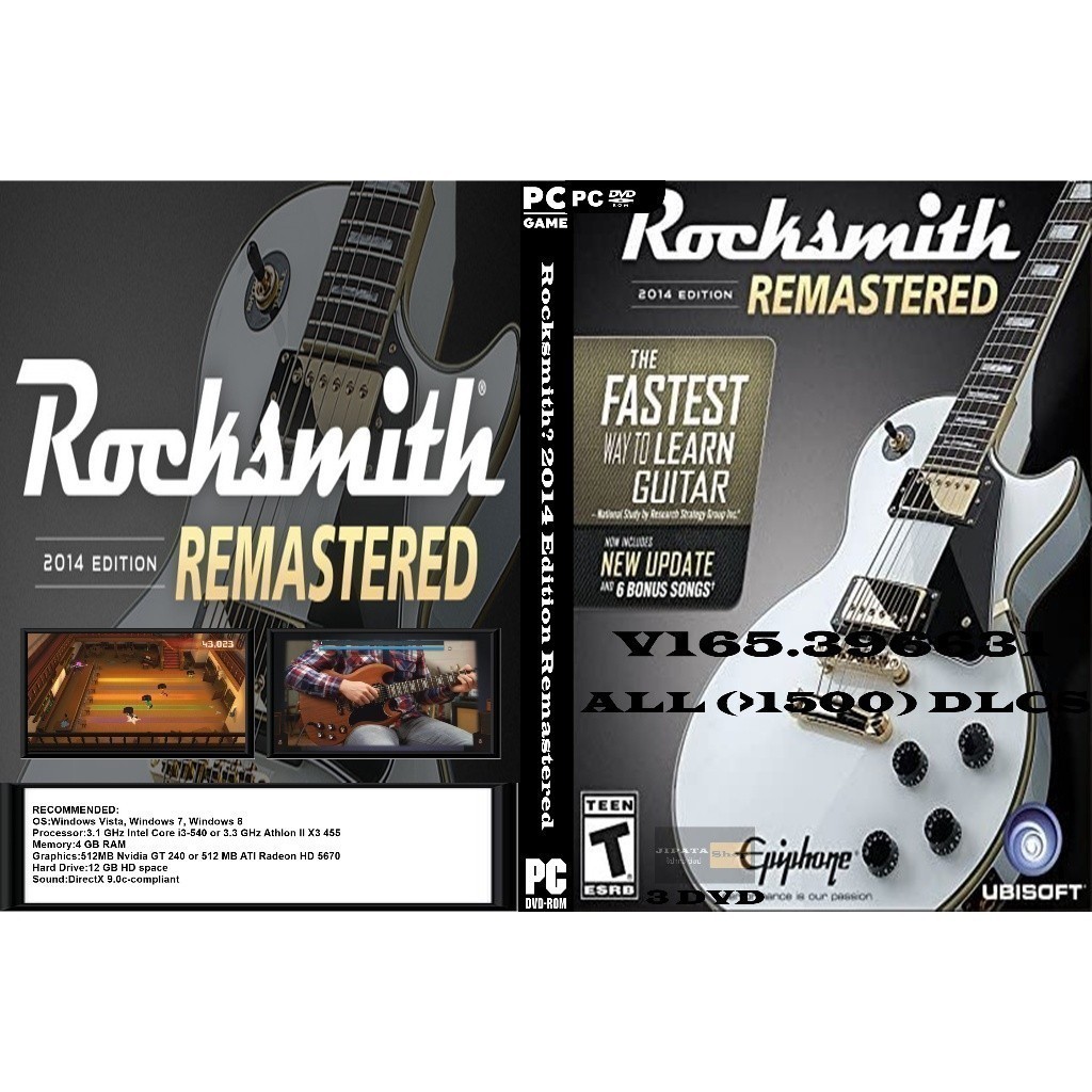 แผ่น Game PC Rocksmith 2014 Remastered (3DVD) | Shopee Thailand