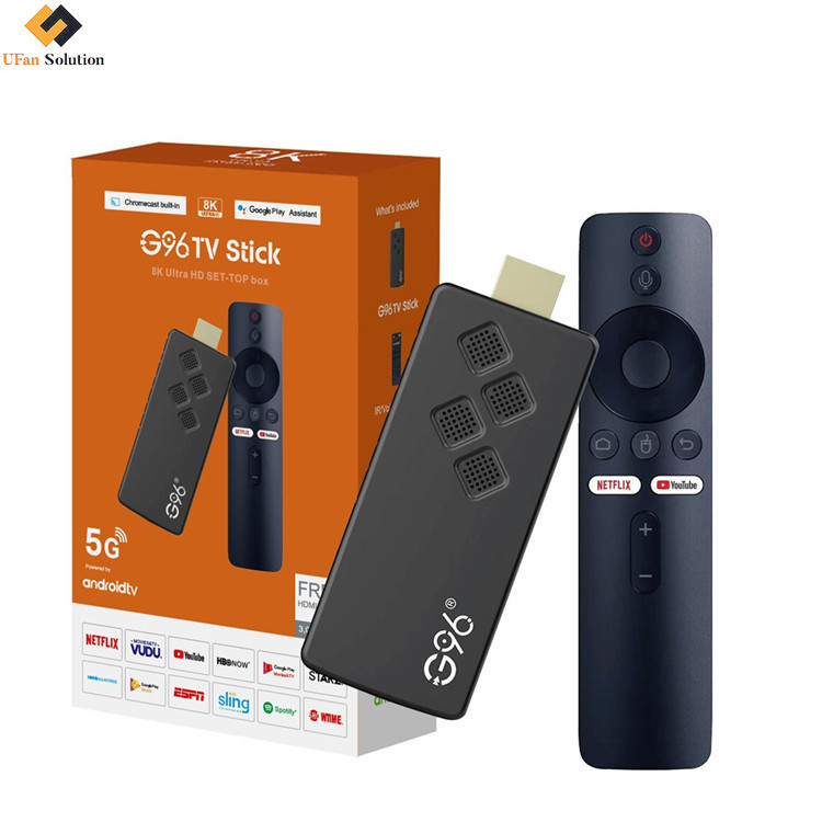 G96 mi android tv stick quad core mi android TV box stick black 4k ...