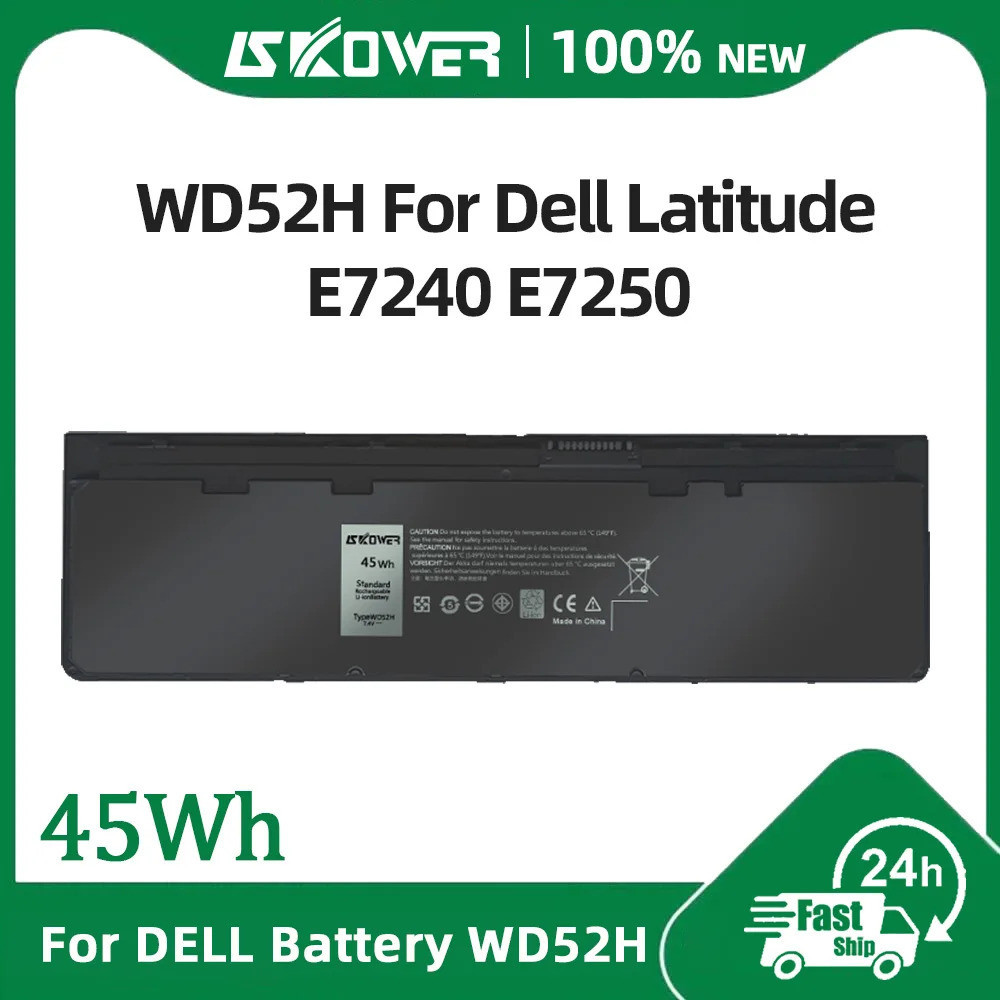 SKOWER แบตเตอรี่แล็ปท็อป WD52H สำหรับ Dell Latitude E7240 E7250 GVD76 ...