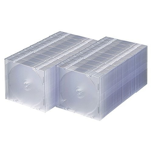 Sanwa Supply กล่อง CD/DVD/BD ที่เก็บ 1 ชิ้น x ชุด 100 ชิ้น ใสหนา 5 มม. ...