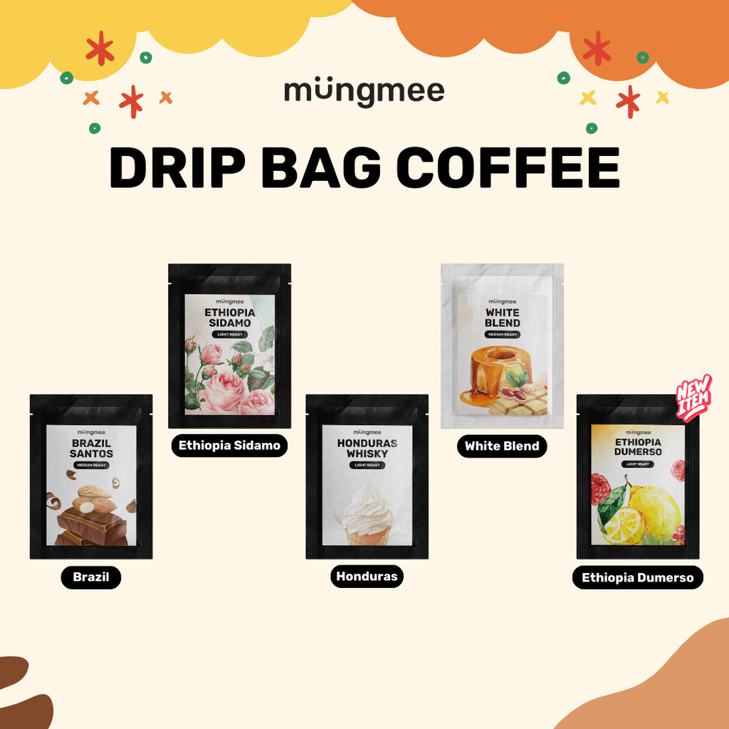 Mungmee Coffee กาแฟดริป แบบซอง Drip bag coffee | Shopee Thailand
