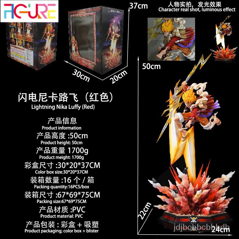 One Piece ทำมือสายฟ้านิก้าเกียร์ห้าลูฟี่5ของตกแต่งโมเดลอะนิเมะ 4HPW ...