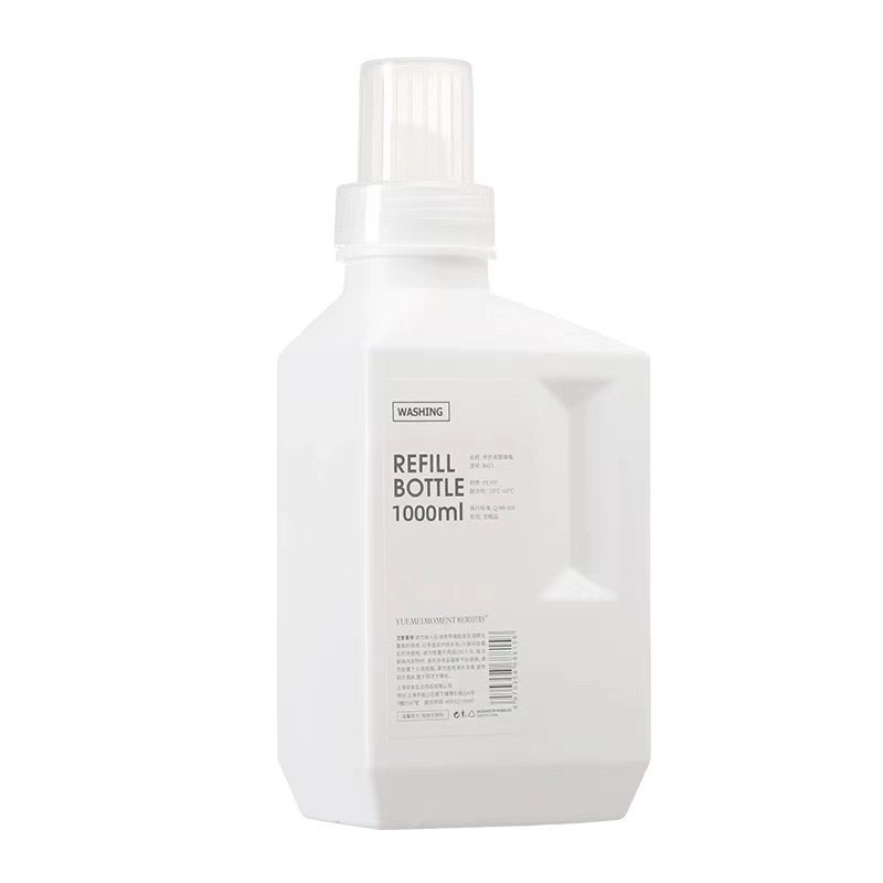 YH ขวดรีฟิล ใส่น้ำยา ใส่ของเหลวอื่นๆ แบบเติม ความจุขนาด500/1000 ML ทรงสีเหลี่ยม มีฝาปิด พลาสติก ...