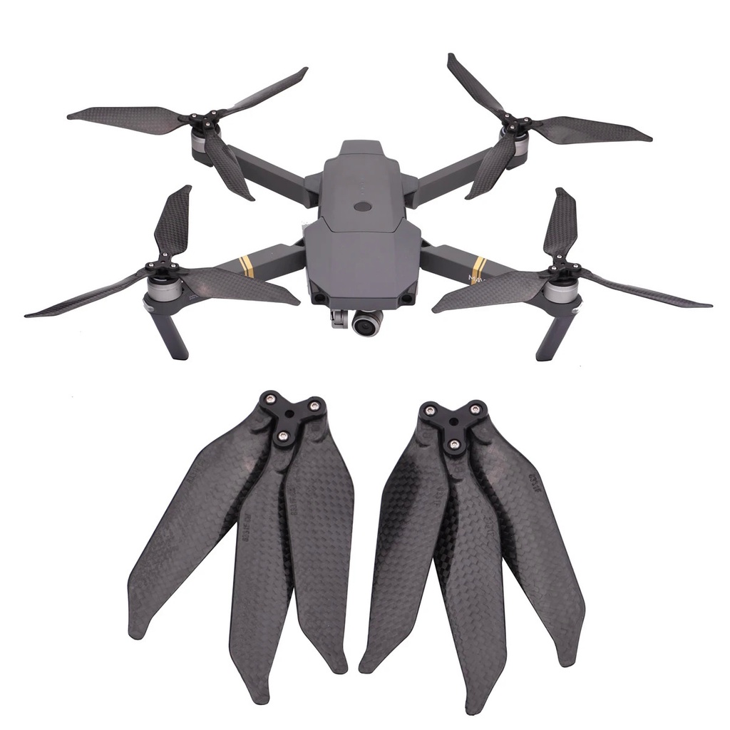 8331ใบพัดคาร์บอนไฟเบอร์สำหรับ DJI Mavic Pro Platinum Drone 3-Blade พับ ...
