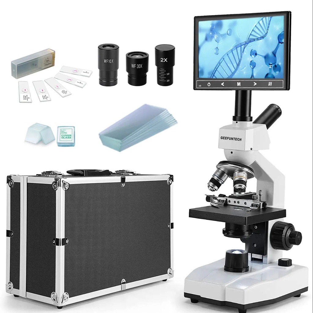 Biological Dual-View Lab Compound Binocular Microscope 40X-2400X พ้อม ...