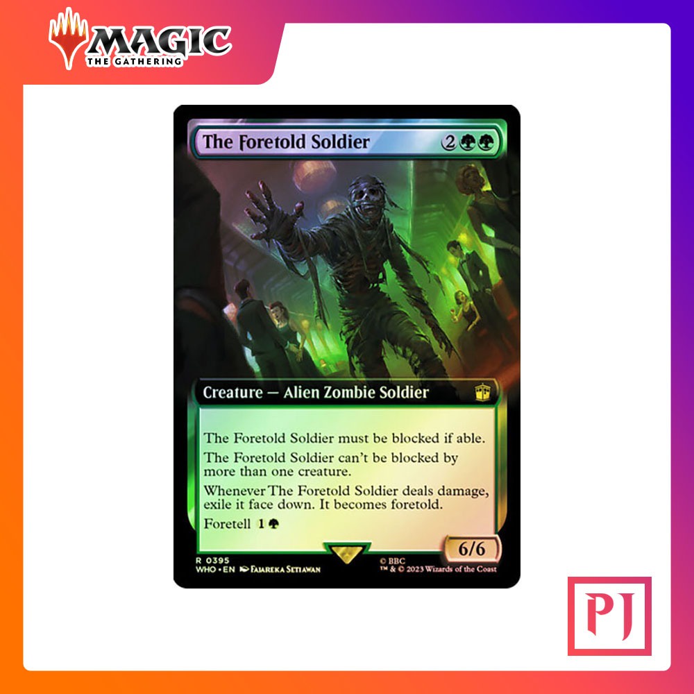 [MTG] The Foretold Soldier (Extended Art) [WHO] [GREEN] [RARE] [FOIL ...