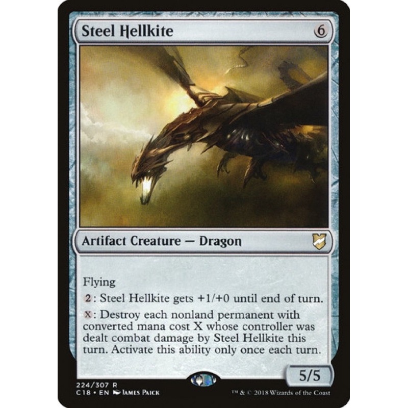 [MTG] Steel Hellkite [C18] [ARTIFACT] [RARE] [NORMAL] [ENG] (การ์ดเมจิค ...