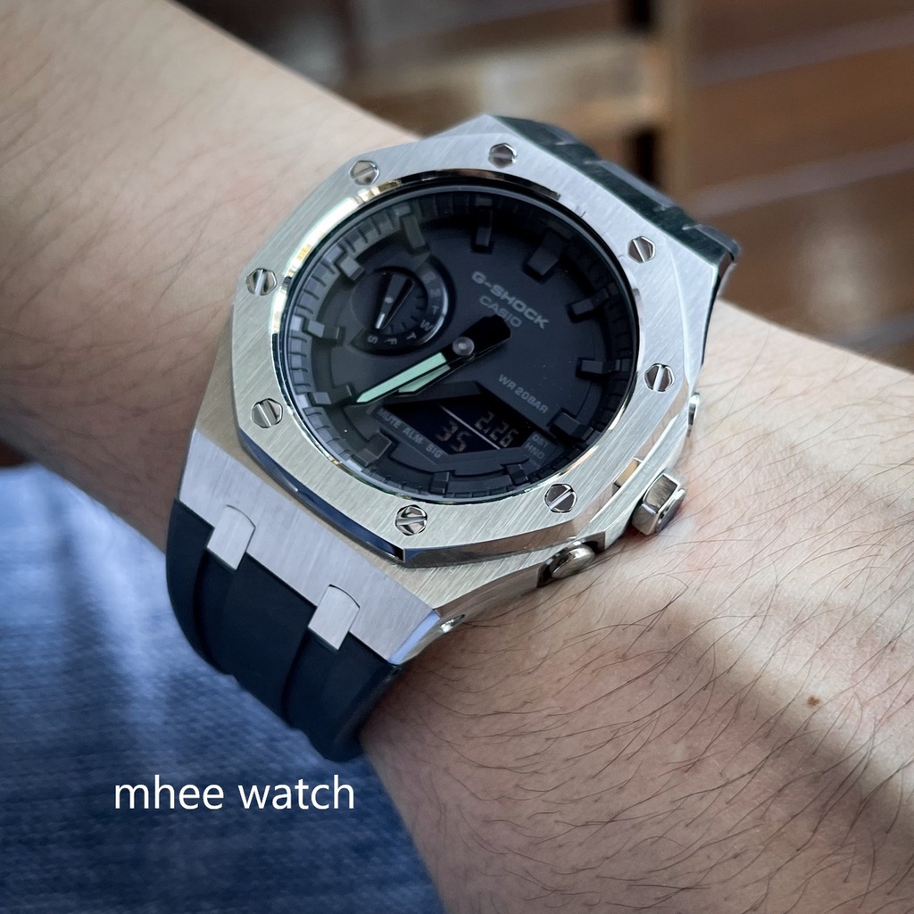 G-Shock Casioak AP Black Silver Gen4 Rubber Strap ของแท้ รับประกัน 1 ปี ...