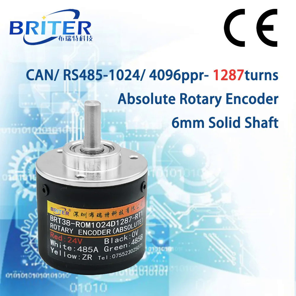 Absolute Rotary Encoder การวัดมุม BriterEncoder ปิดหน่วยความจำ6มม. เพลา ...