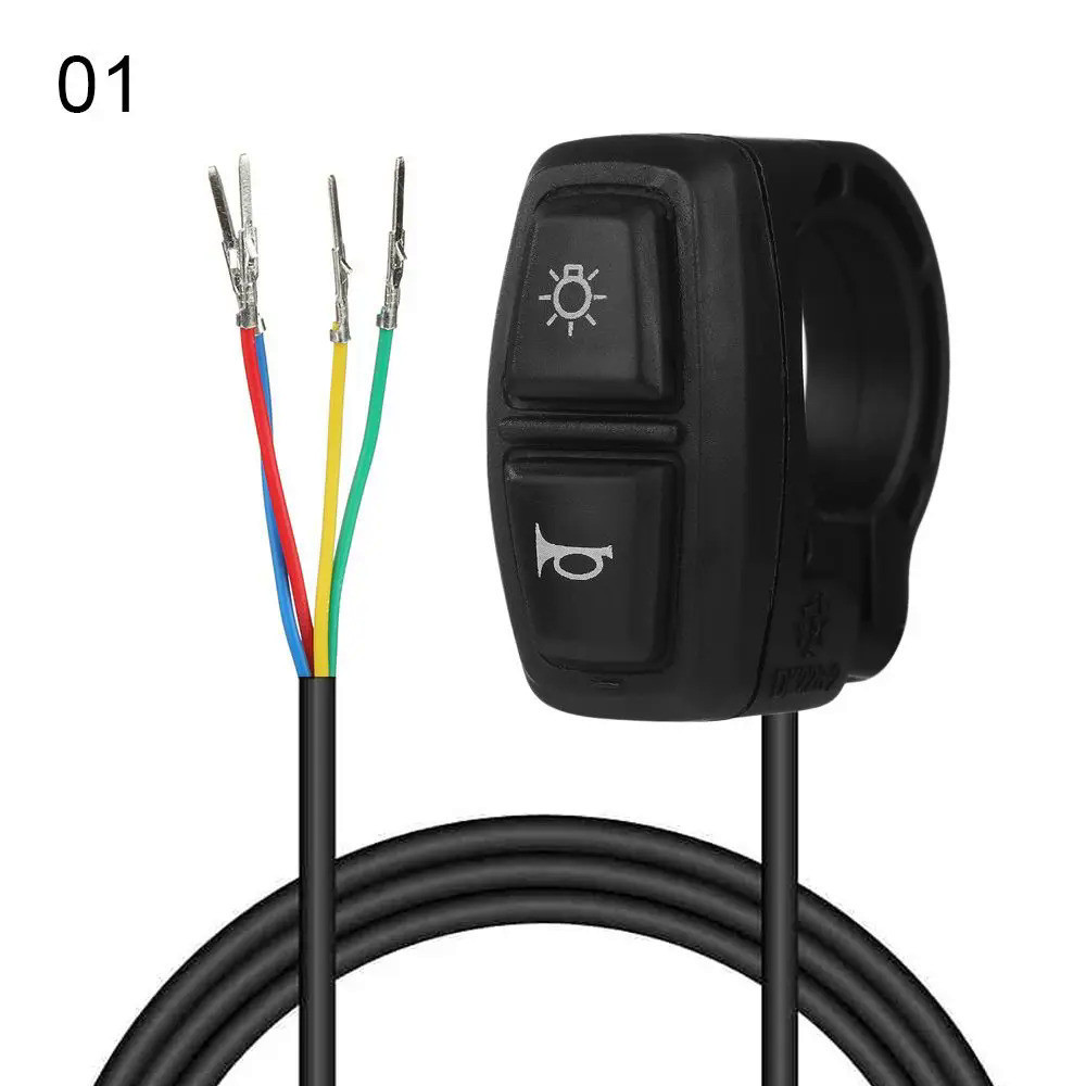 อะไหล่ควบคุมระบบไฟฟ้า Ebike Lamp Horn Electric Bike Light Switch Turn ...