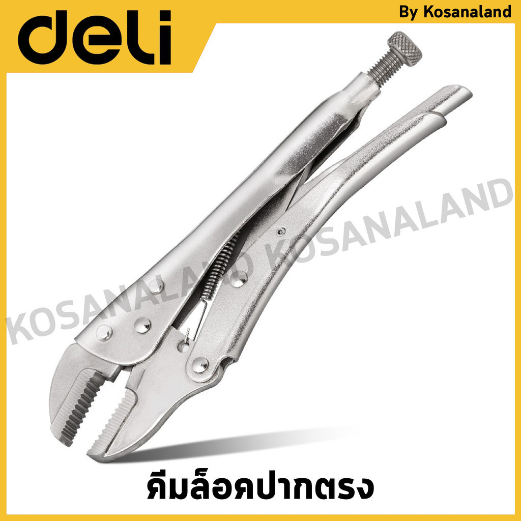 DELI คีมล็อคปากตรง ขนาด 10 นิ้ว 220 มม. รุ่น EDL109010 | Shopee Thailand