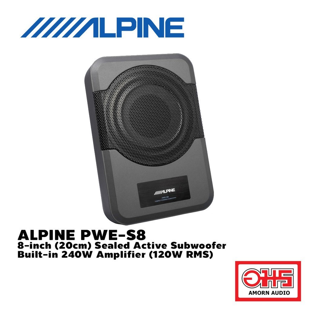 ALPINE PWE-S8 ซับเบส ซับบ็อก Powered 8-inch 8 นิ้ว (20cm) Quad-Coil ...