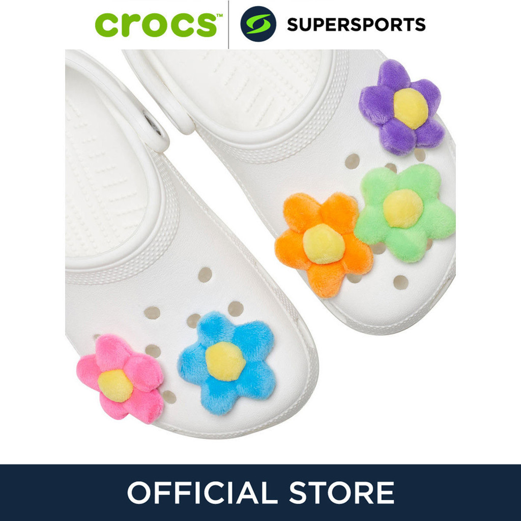 CROCS Jibbitz Plush Flower Power 5-Pack ตัวติดรองเท้า | Shopee Thailand