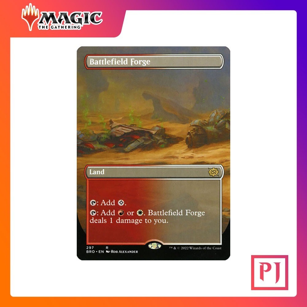[MTG] Battlefield Forge (Borderless) [BRO] [LAND] [RARE] [NORMAL] [ENG] (การ์ดเมจิค / Magic the ...