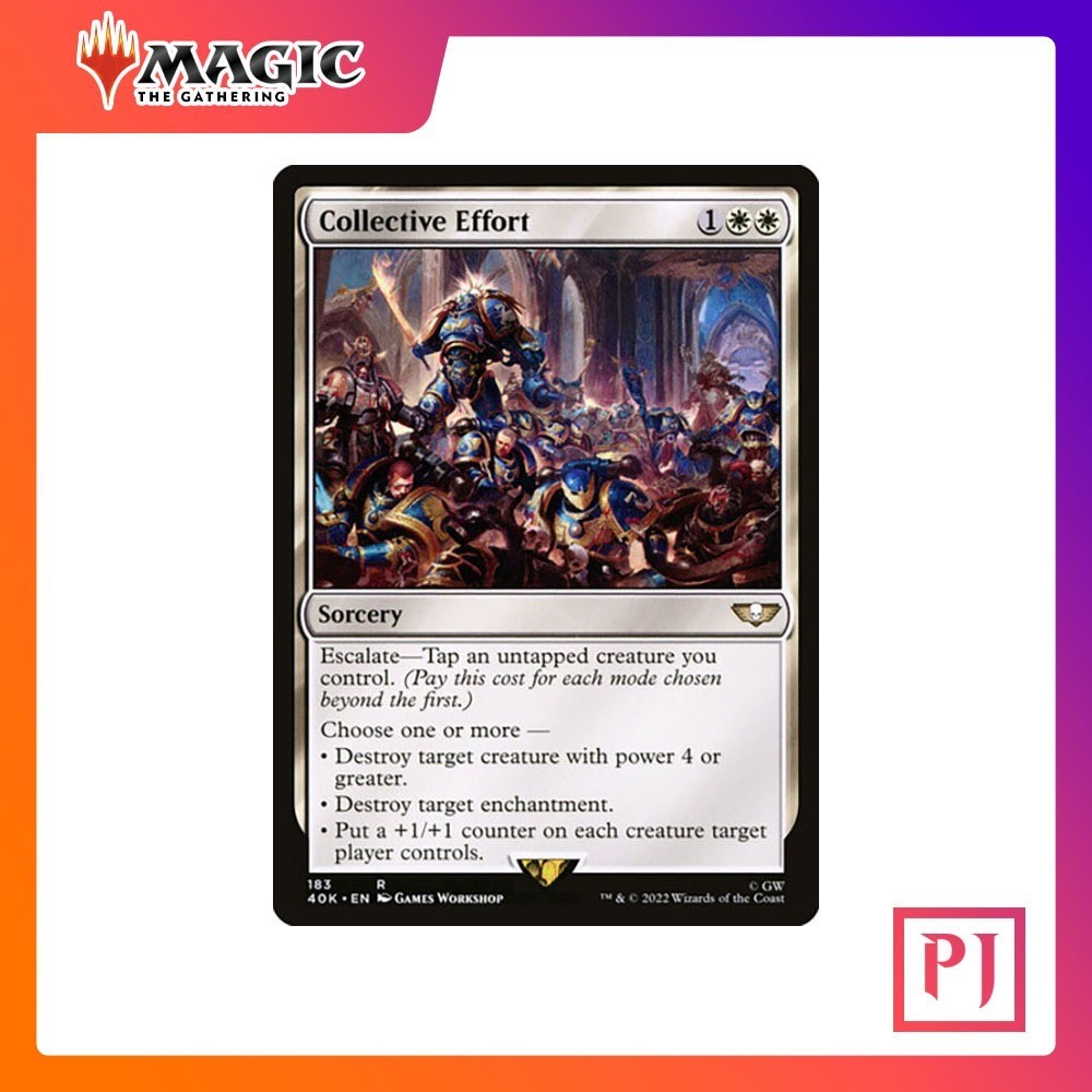 [MTG] Collective Effort - Warhammer 40,000 [40K] [WHITE] [RARE] [NORMAL ...