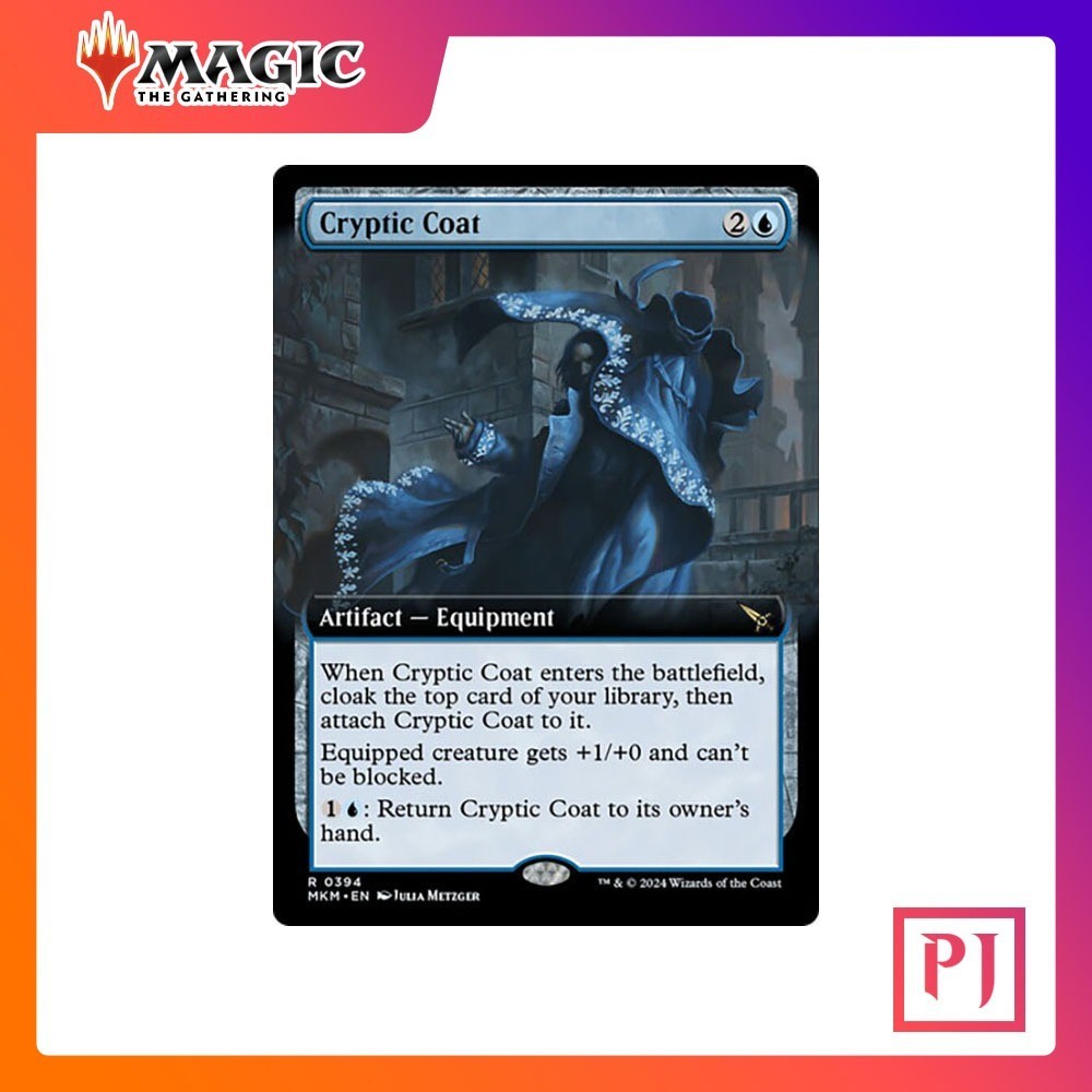 [MTG] Cryptic Coat (Extended Art) [MKM] [BLUE] [RARE] [NORMAL] [ENG] (การ์ดเมจิค / Magic the ...