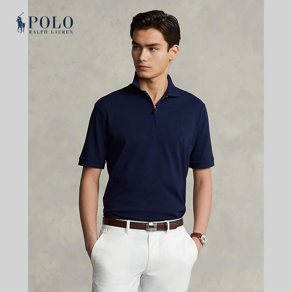 Polo Ralph Lauren POLO Custom Slim Fit Stretch Mesh Polo Shirt เสื้อโปโล รุ่น MNPOKNI1N821602 สี ...