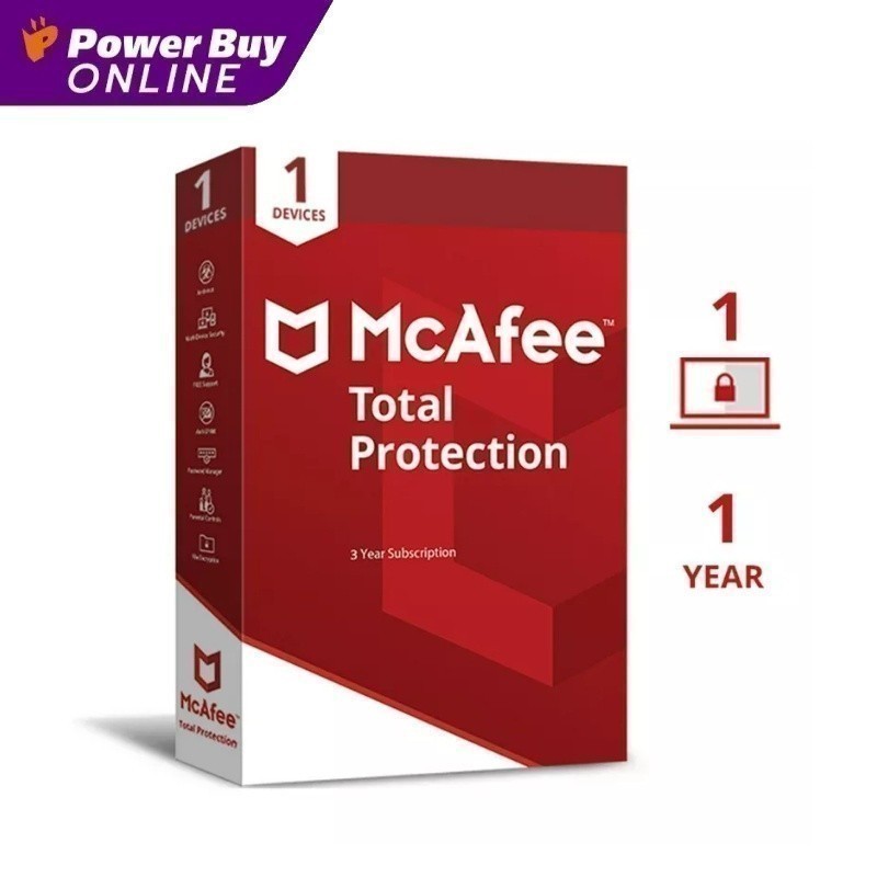 MCAFEE ซอฟแวร์ Antivirus Total Protection 1 Device 1 Year รุ่น MTP1D1Y ...