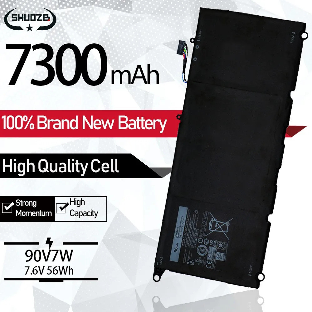 90V7W Laptop Battery For Dell XPS 13 9343 9360 XPS13 9350 13D-9343 P54G ...