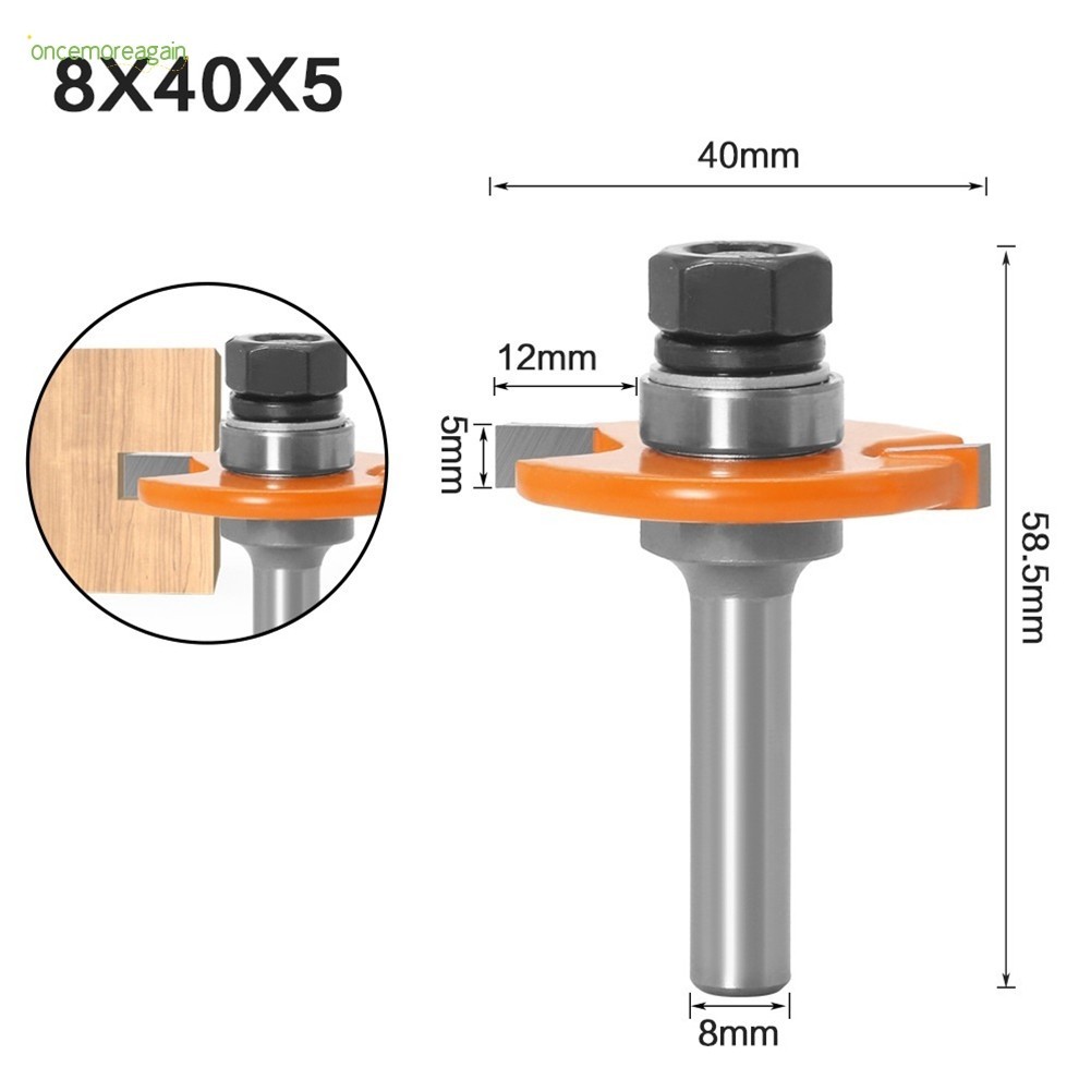 ONCEMORG 8 มม.T Type Router Bit พร้อมแบริ่งงานไม้เครื่องตัดมิลลิ่ง ...
