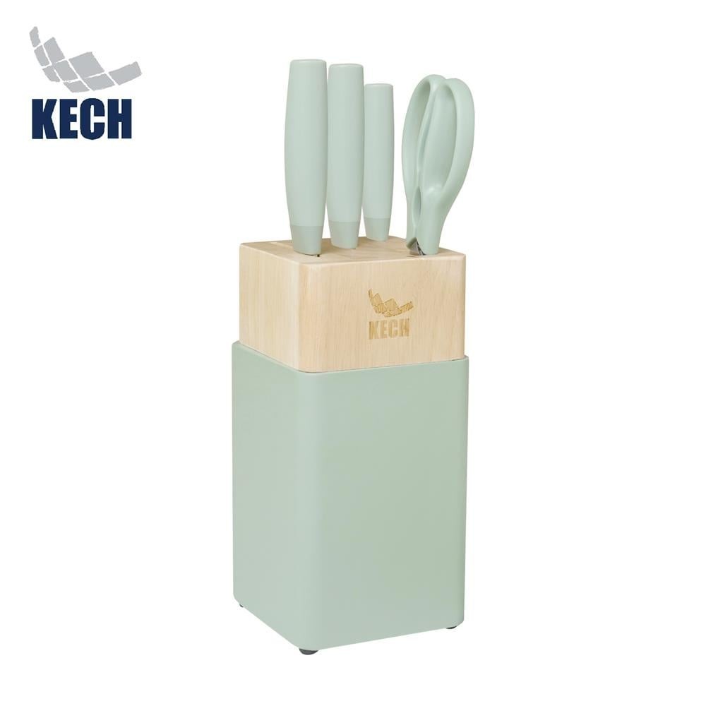 ชุดมีดกรรไกรพร้อมที่เสียบ KECH CHIC 5 ชิ้น สีเขียว | Shopee Thailand