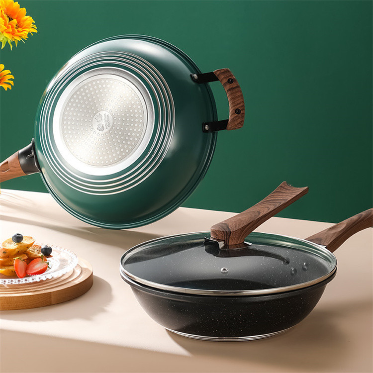 Medical stone material europe saute frying pans woks non stick frying ...